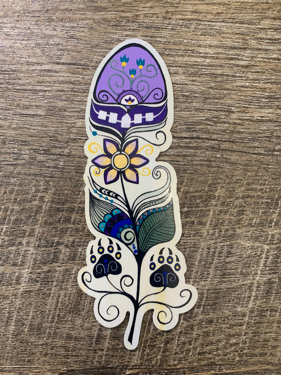 Feather Sticker “Medicine Walk” – Rebecca Maracle Mohawk Feathersmith