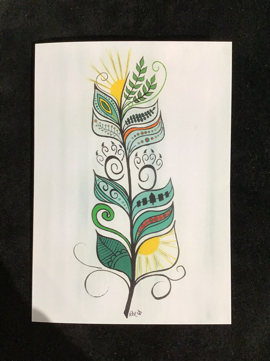 A Beautiful Day” Art Card – Rebecca Maracle Mohawk Feathersmith